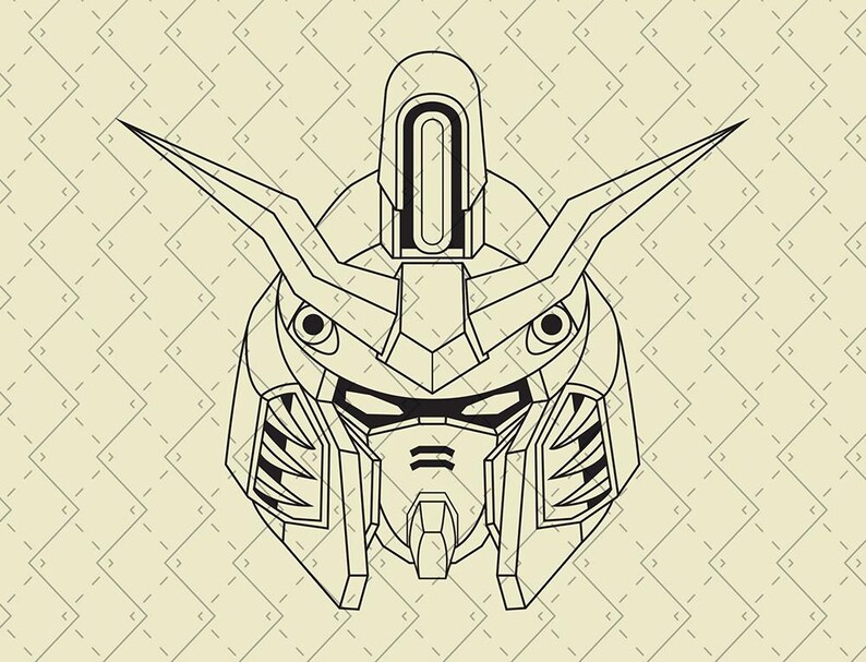 Mobile Suit Gundam Wing 5 Gundam Heads Front View Mecha - Etsy