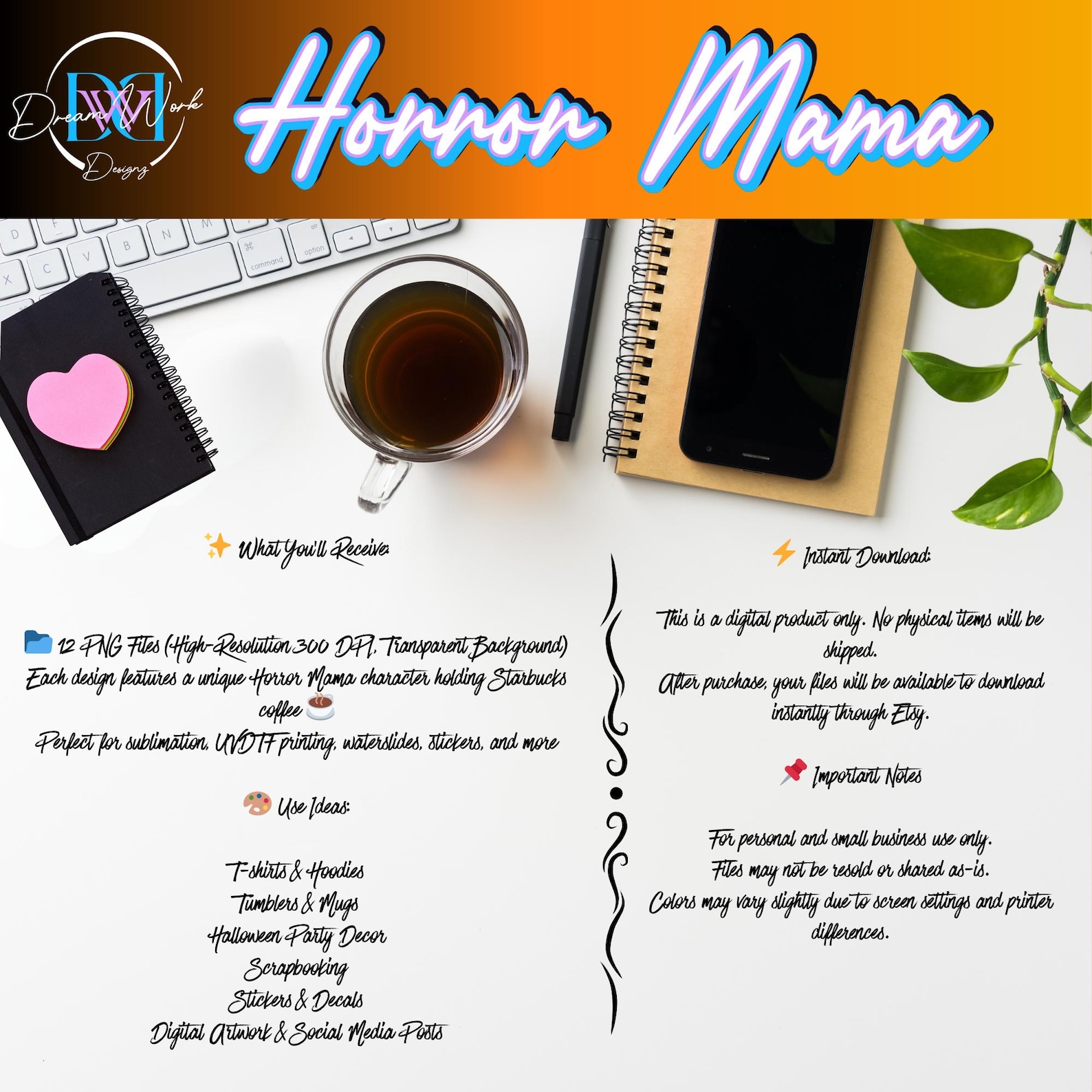Horror Mama PNG Bundle – 12 Digital Download Files – Halloween Mama ...