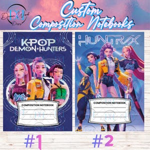 Custom K-pop Demon Hunters Composition Notebook | Cute Back-to-school ...