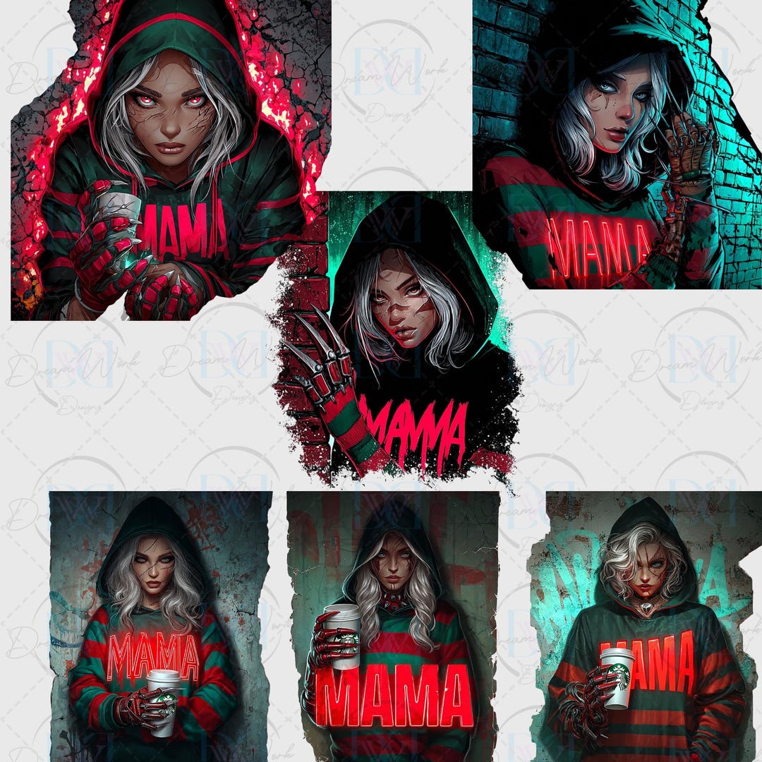 Freddy-inspired Horror Mama PNG Bundle – 6 Digital Download Files ...