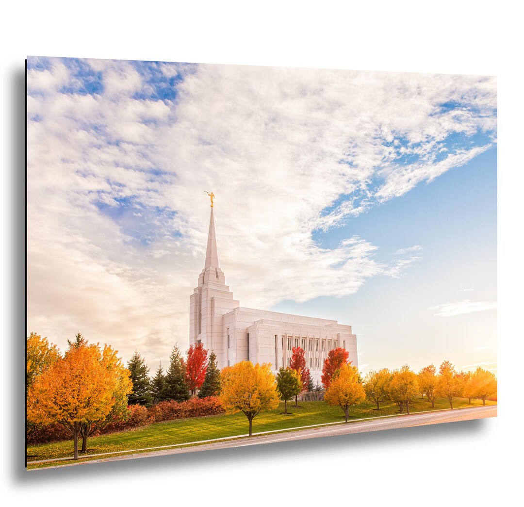 Rexburg Idaho Temple Photography Print: Autumn Sunset Glow - Etsy