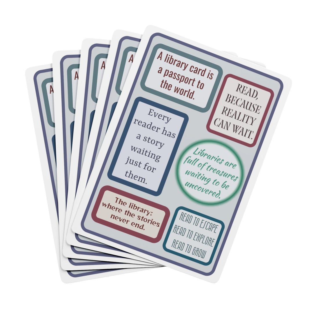 Reading Wisdom Playing Cards - Etsy