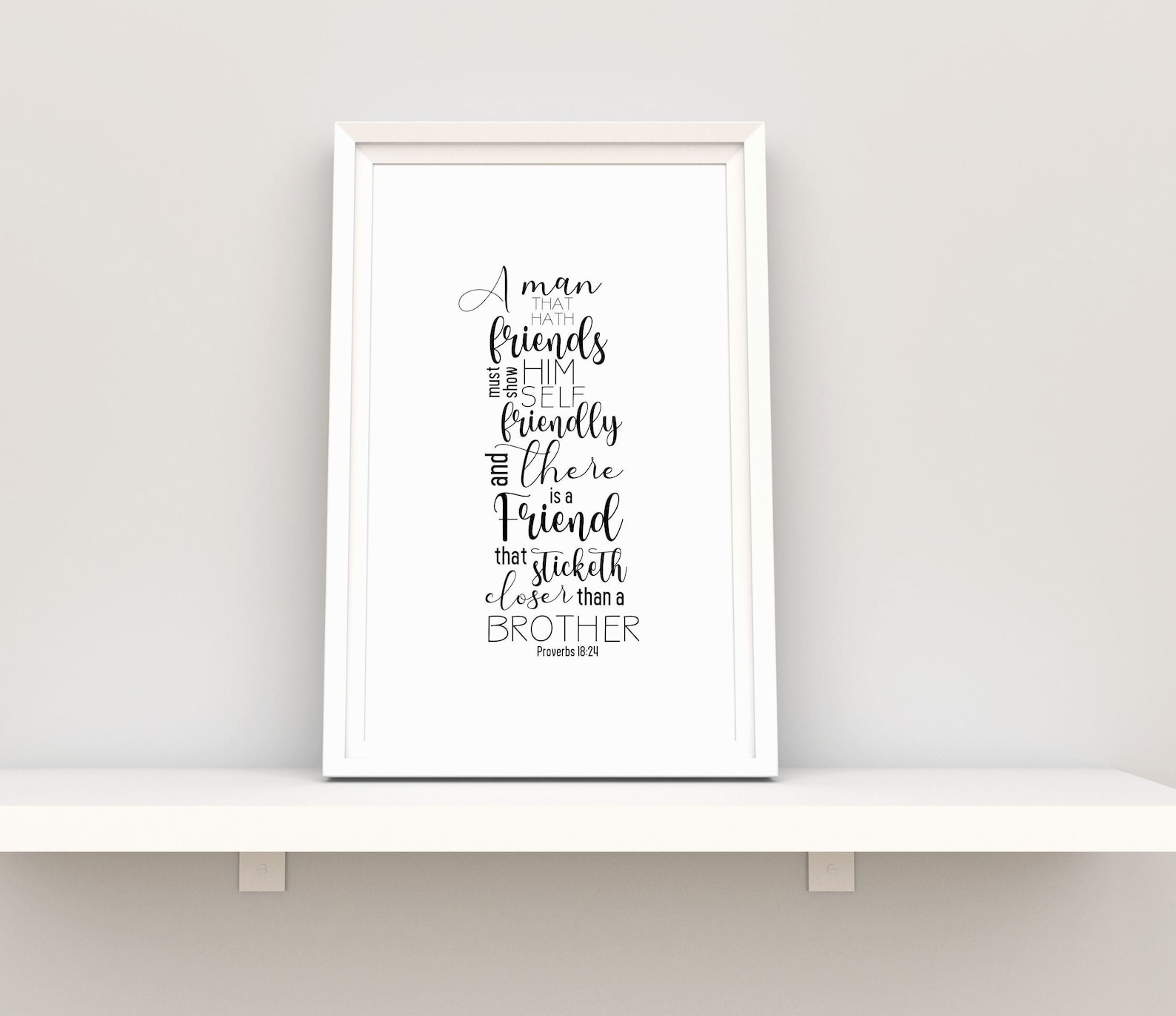 Proverbs Bible Verse Poster, a Man That Hath Friends Classroom Poster ...