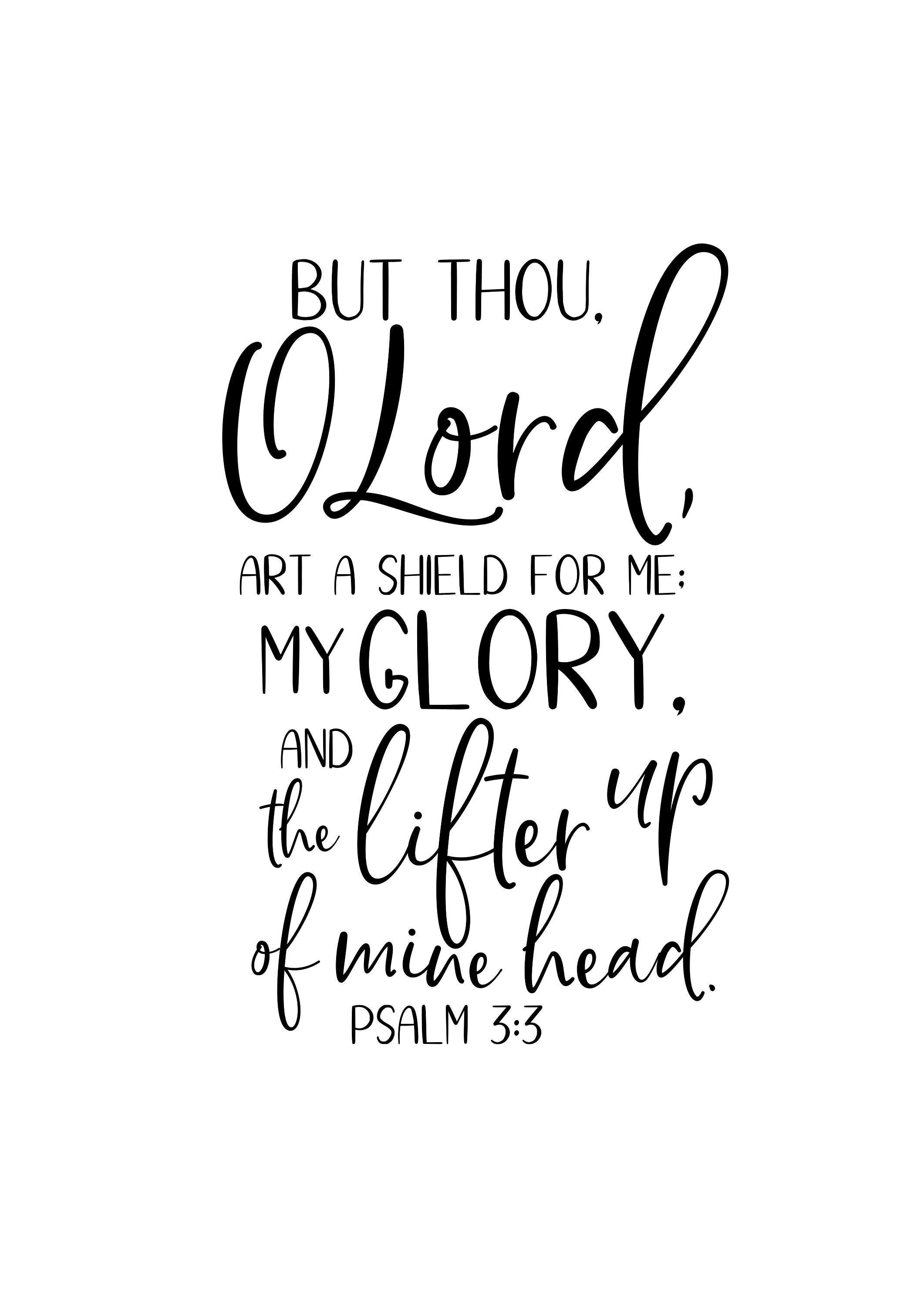 KJV Thou O Lord Art a Shield Psalm 3:3 (Download Now) - Etsy Canada
