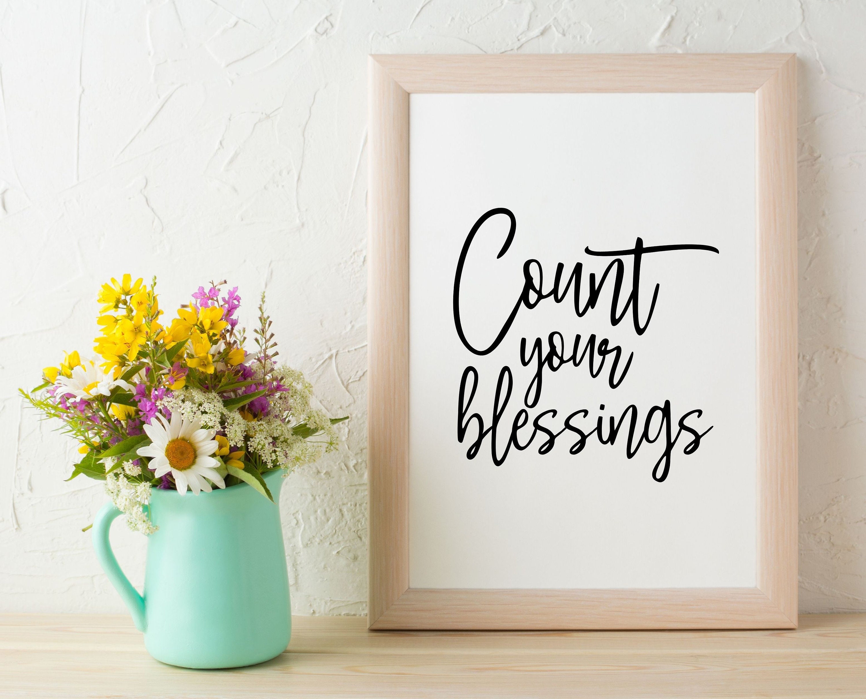 Count Your Blessings Hymn Decor Art DIY Inspirational Home - Etsy