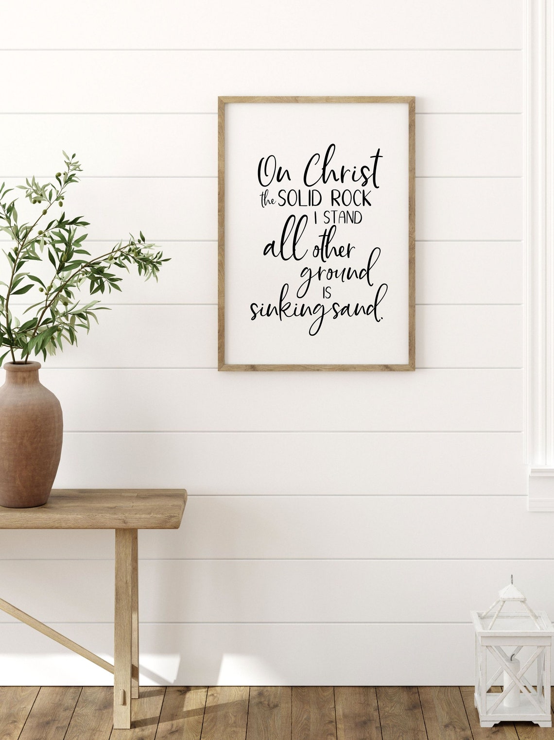 On Christ the Solid Rock I stand Hymn Home Decor Hymn | Etsy