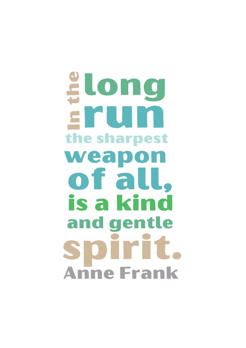 Gallery Wall Art, Printable, Inspirational Quote, Anne Frank Quote, DIY ...