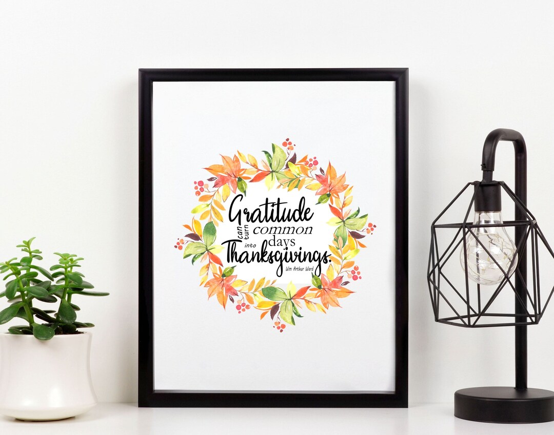 Gratitude Printable, Thanksgiving Decor, Place Setting, Table Decor ...