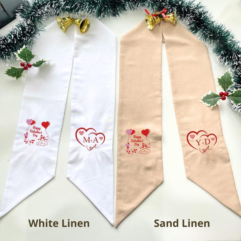 Customized Valentine’s Day Embroidered Wreath Sash, Personalized ...
