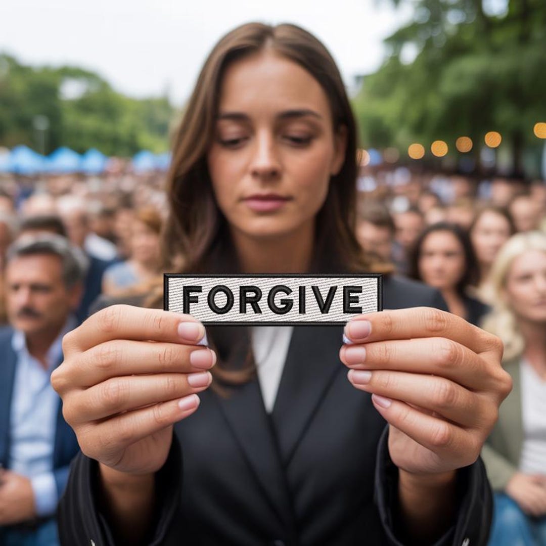 Forgive Embroidered Patch – Personalized Text, Forgive Patriotic Patch ...