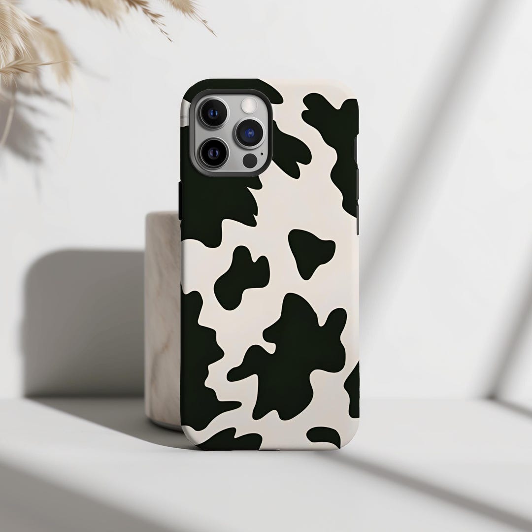 Cow Print Phone Case Cute Cow Farmhouse Protective Cell Cover Trendy ...