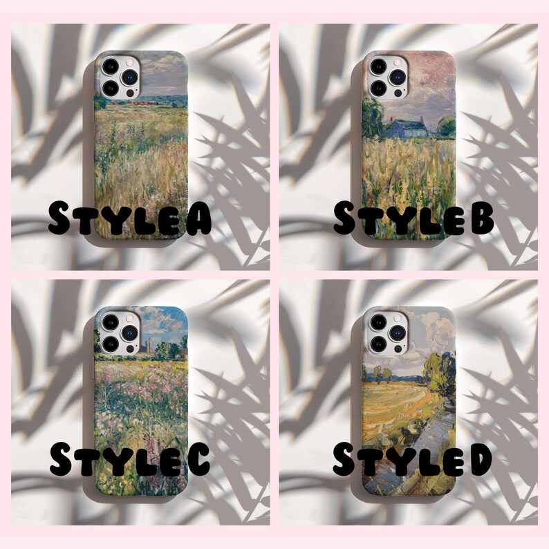 Flower Field Art Phone Case, Claude Monet Inspired Phone Case, Fine Art ...