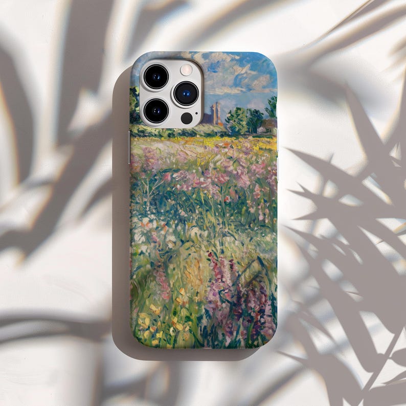 Flower Field Art Phone Case, Claude Monet Inspired Phone Case, Fine Art ...
