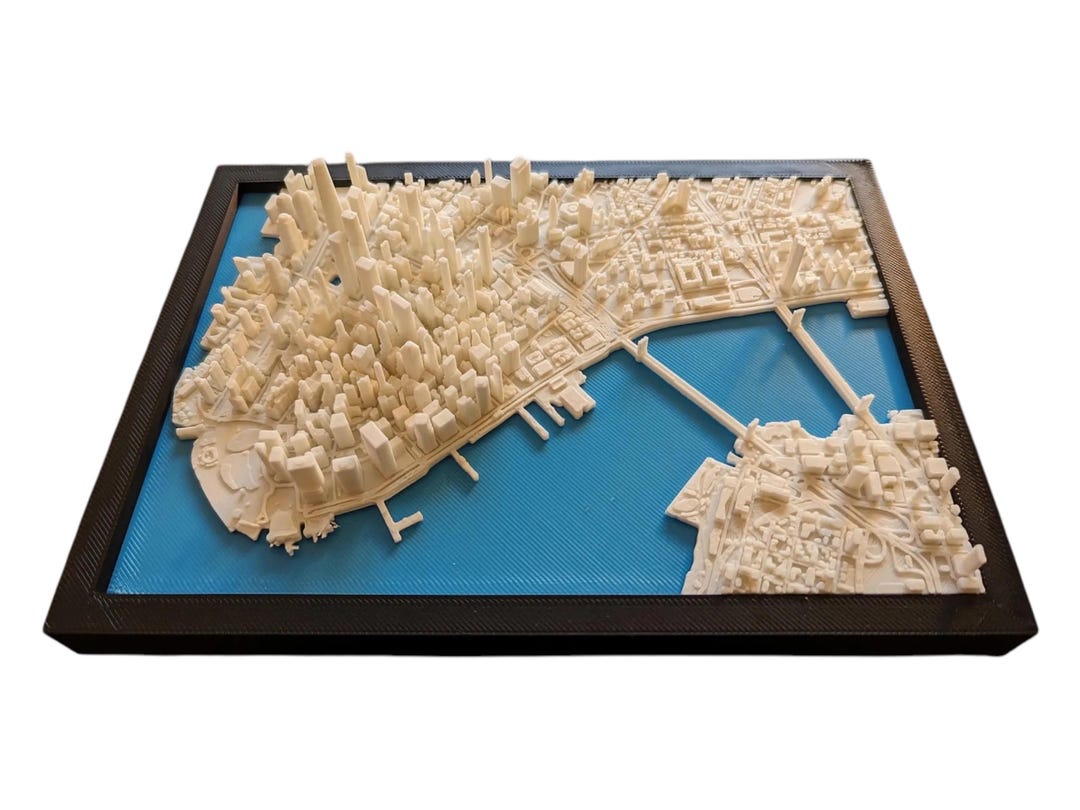 3D Printed Manhattan NYC Model | Cityscape Wall Art | New York City ...