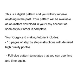 Corgi Card PDF Tutorial : Digital Download, 3D Corgi Card Making ...