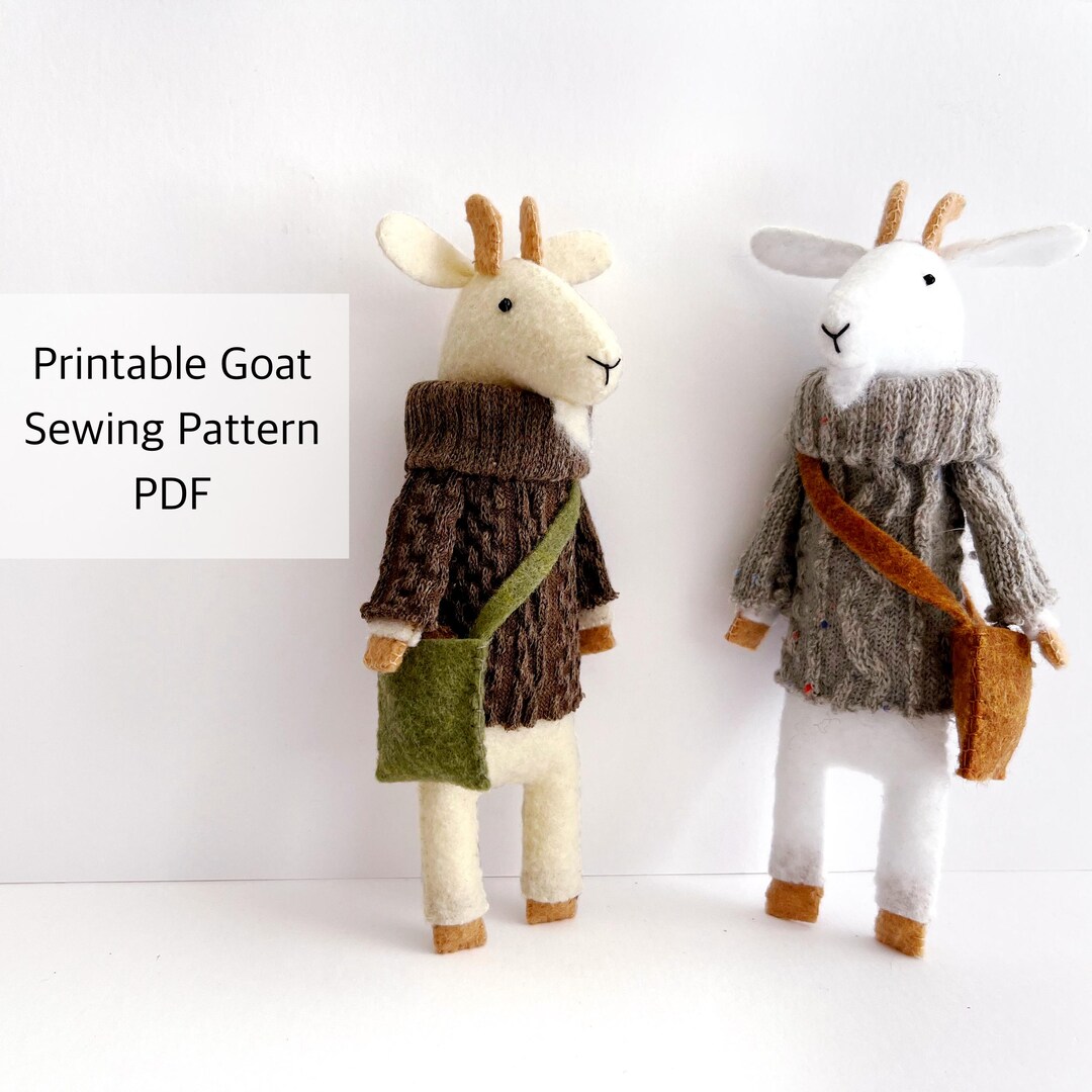 Printable Goat Sewing Pattern and Tutorial PDF - Etsy