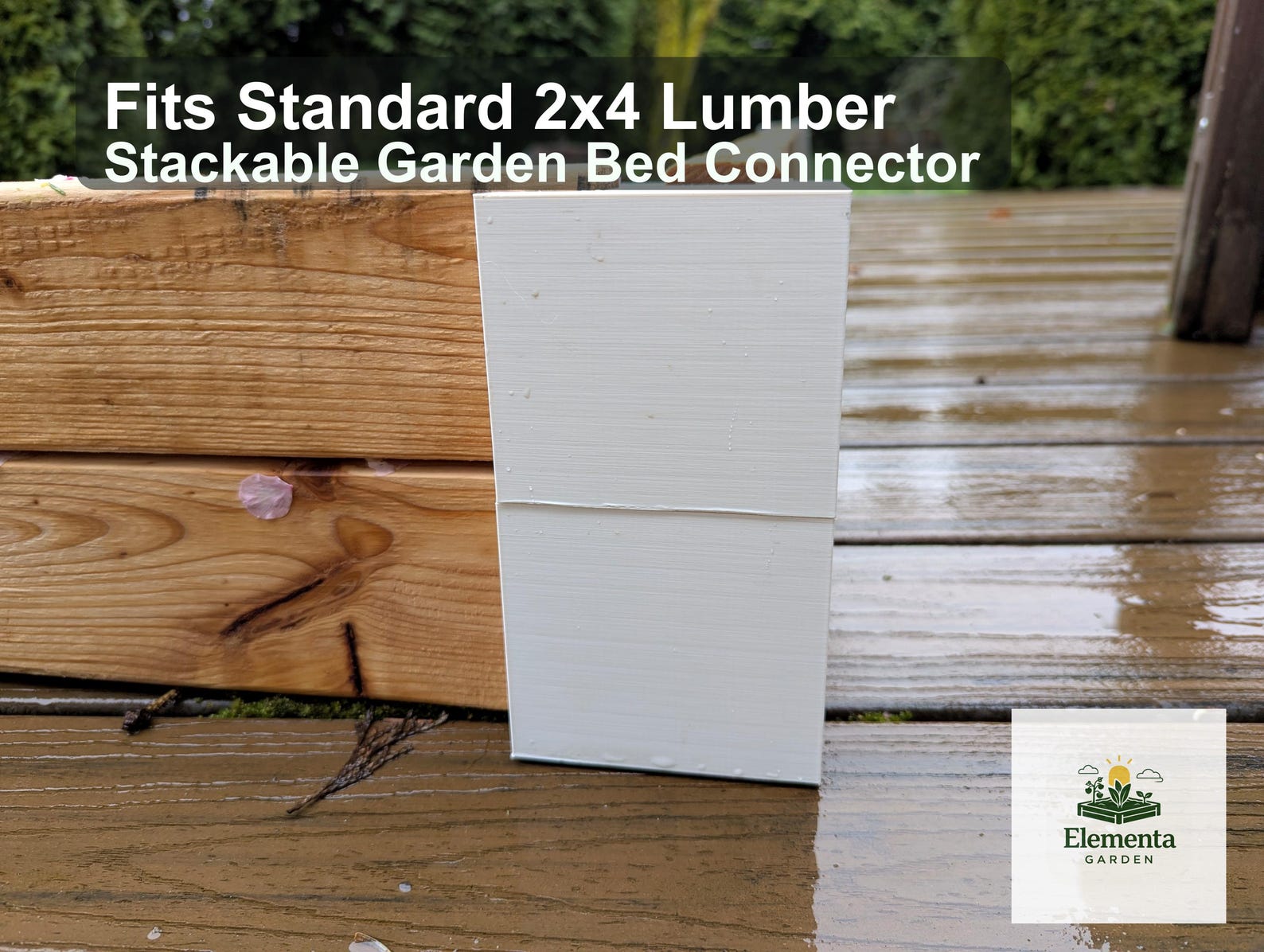 Stackable 2x4 | 2x6 | 2x8 Garden Bed Corner Connector | White PETG ...