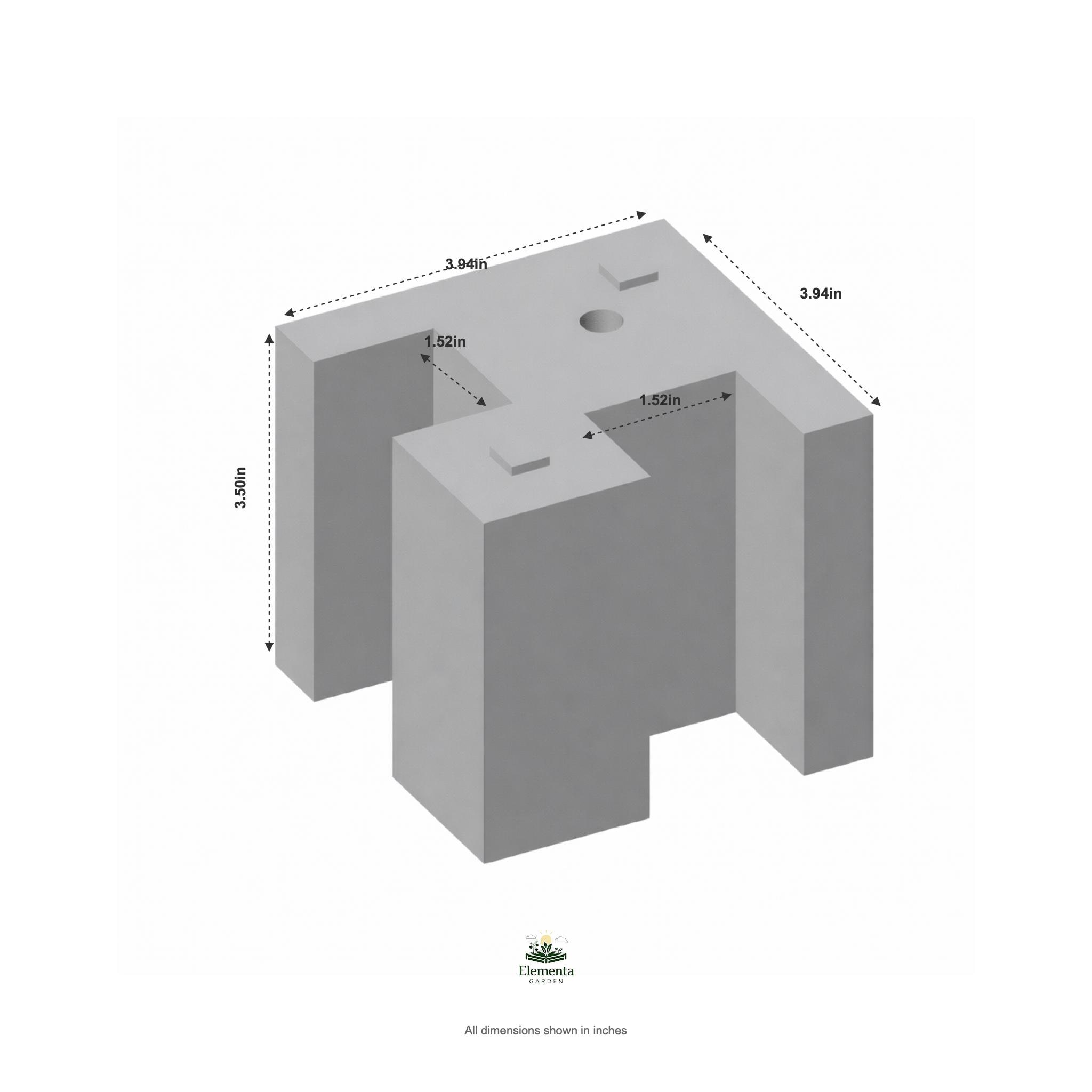 Stackable 2x4 | 2x6 | 2x8 Garden Bed Corner Connector | White PETG ...