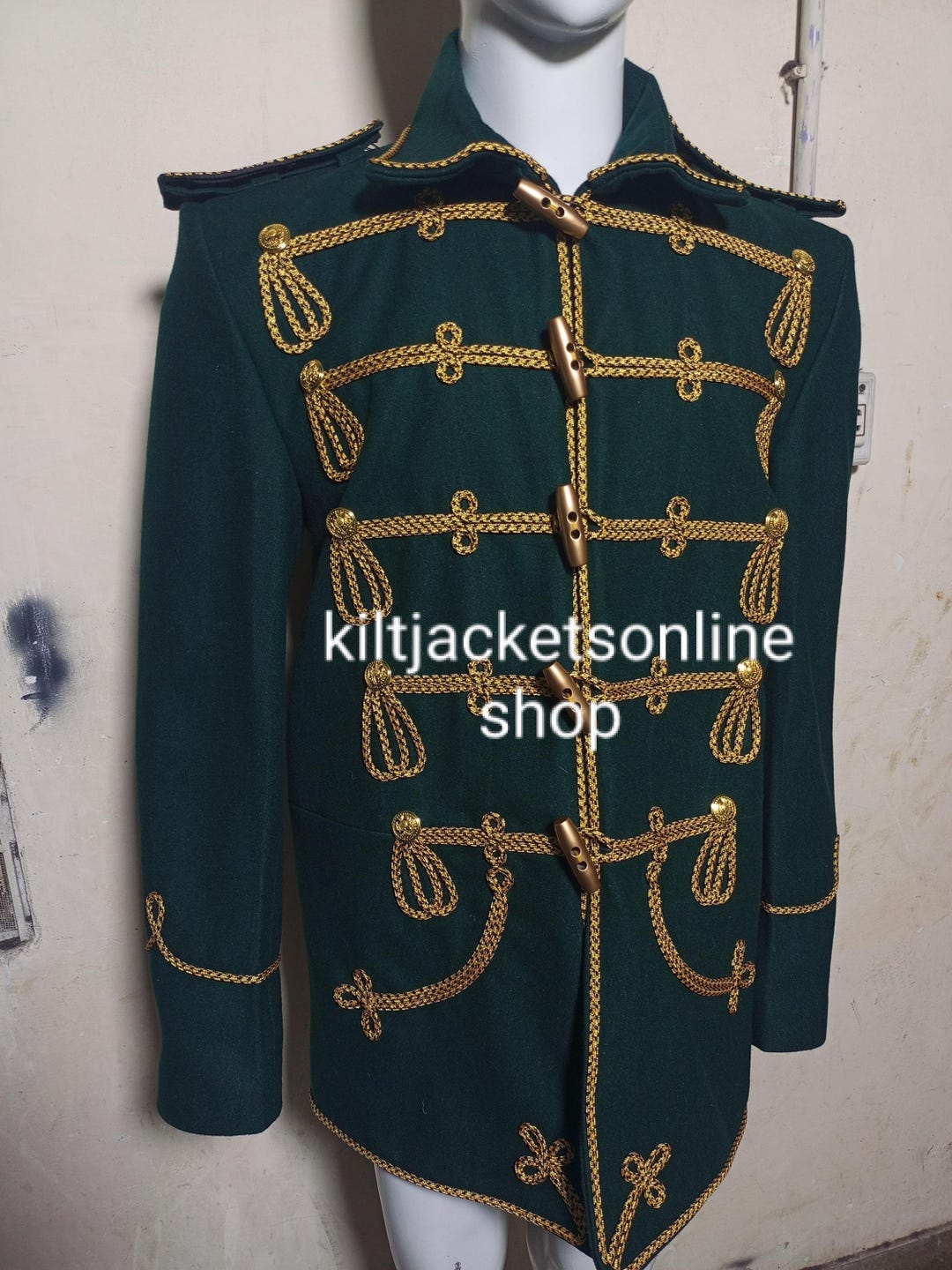 Military Jacket Uniform and Wool Green 100% - Etsy