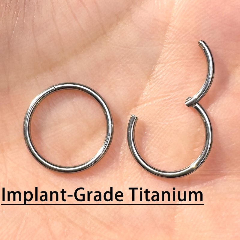 1 Titanium Hoops - Etsy
