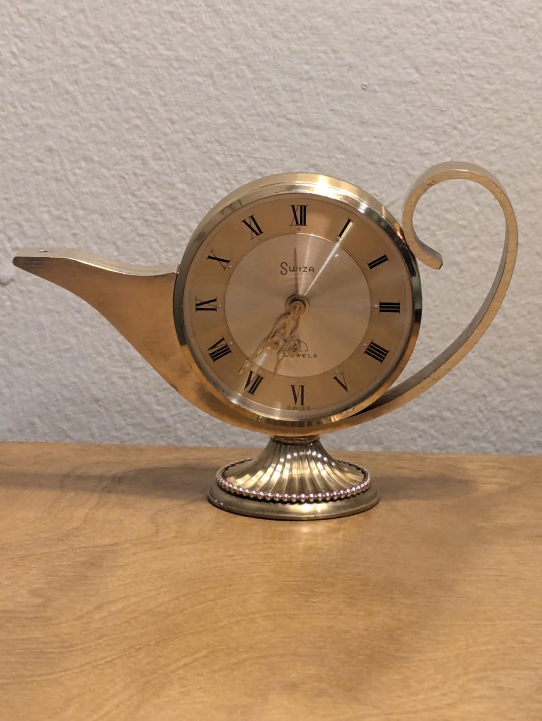 Swiss Swiza / Sheffield 8 Day Vintage Alarm Clock. 1950s Oil Lamp ...