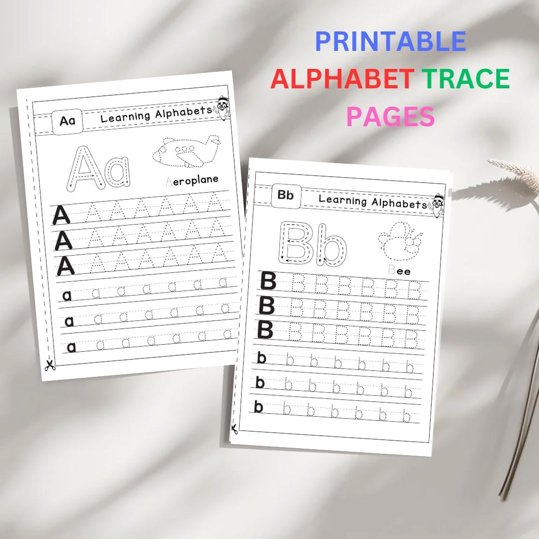 Printable Alphabet Trace Pages - Etsy