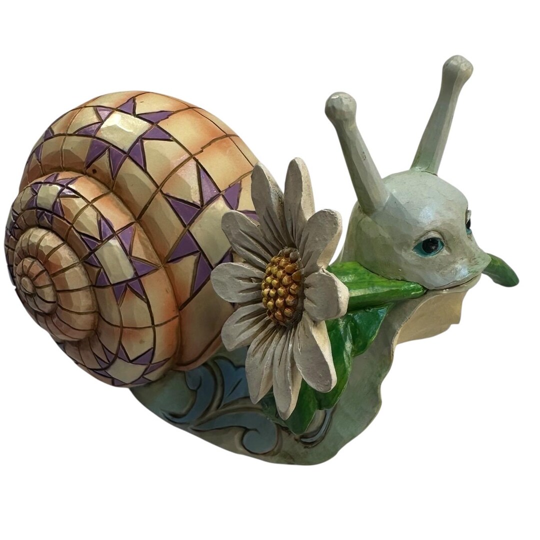 Jim Shore Snail With Daisy Garden New Gift Mothers Day - Etsy