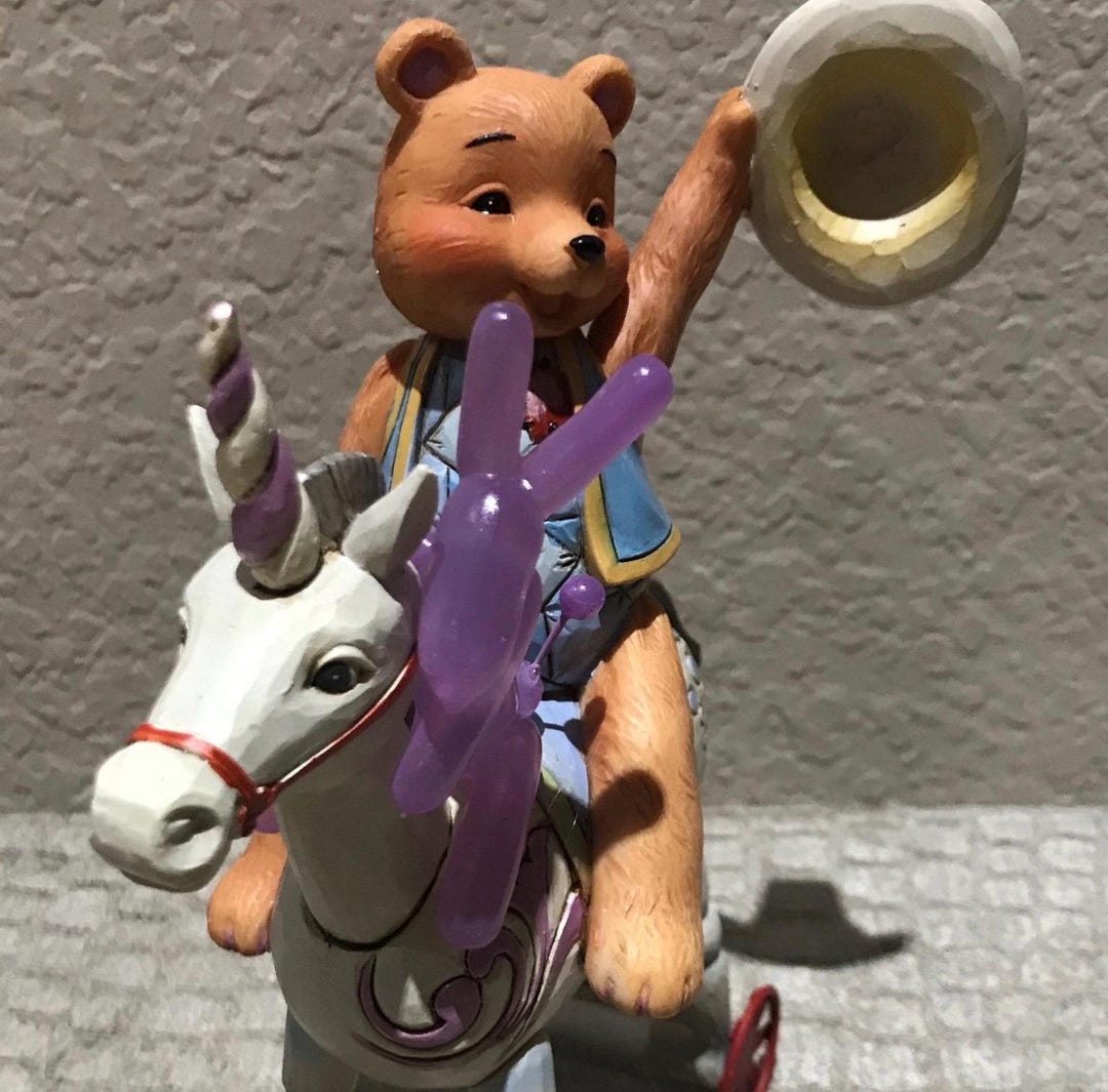 Jim Shore Button Bear Heigh Ho Squeaky Balloon Animal Riding Toy ...