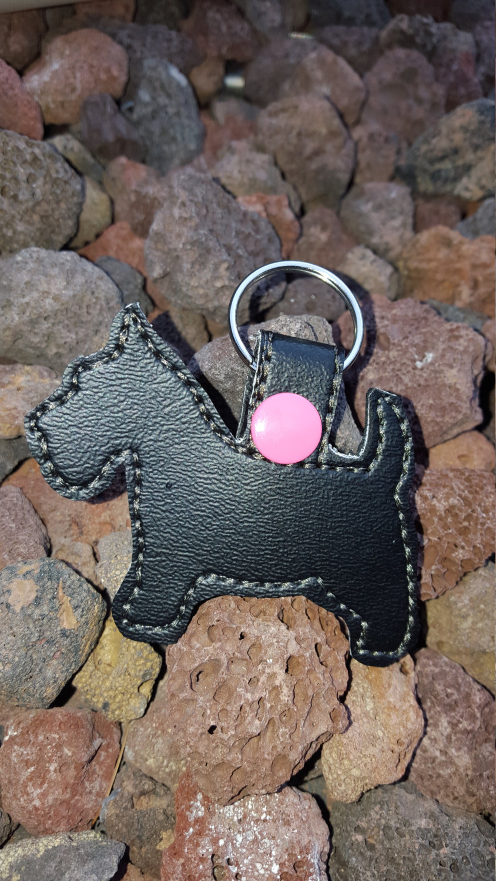 Scottie Dog Personalized Keychain Key Fob Tag - Etsy