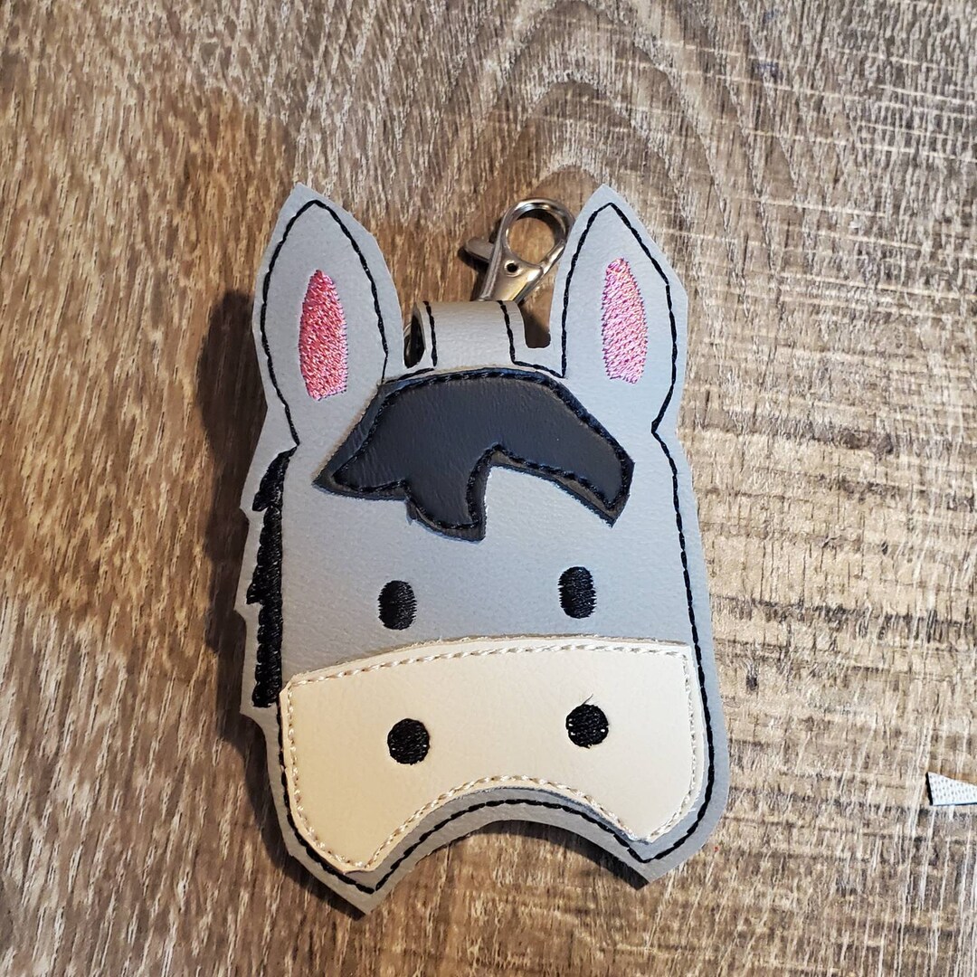Donkey Sanitizer Holder Keychain - Etsy