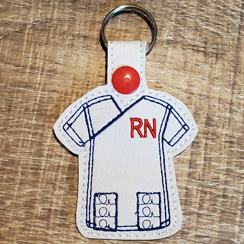 Scrub Top Keychain, Medical Career Key Chain Doctor, Nurse, Vet Tech ...