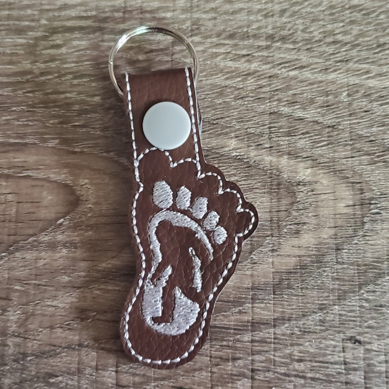 Bigfoot Foot Shaped Keychain Key Fob Tag Key Chain - Etsy