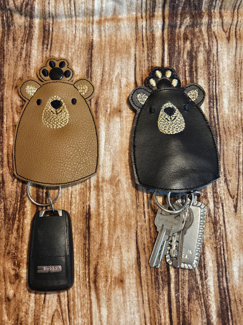 Bear Key Sleeve, Key Keeper Pouch, Key Case, Key Organizer, Dog Key ...
