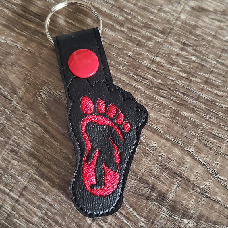 Bigfoot Foot Shaped Keychain Key Fob Tag Key Chain - Etsy