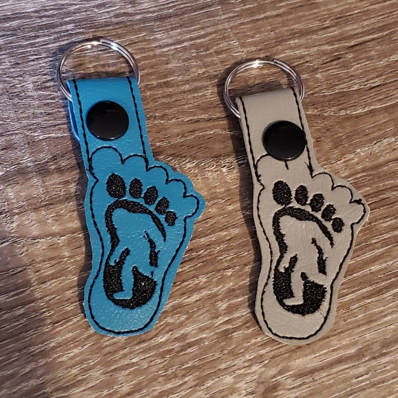 Bigfoot Foot Shaped Keychain Key Fob Tag Key Chain - Etsy