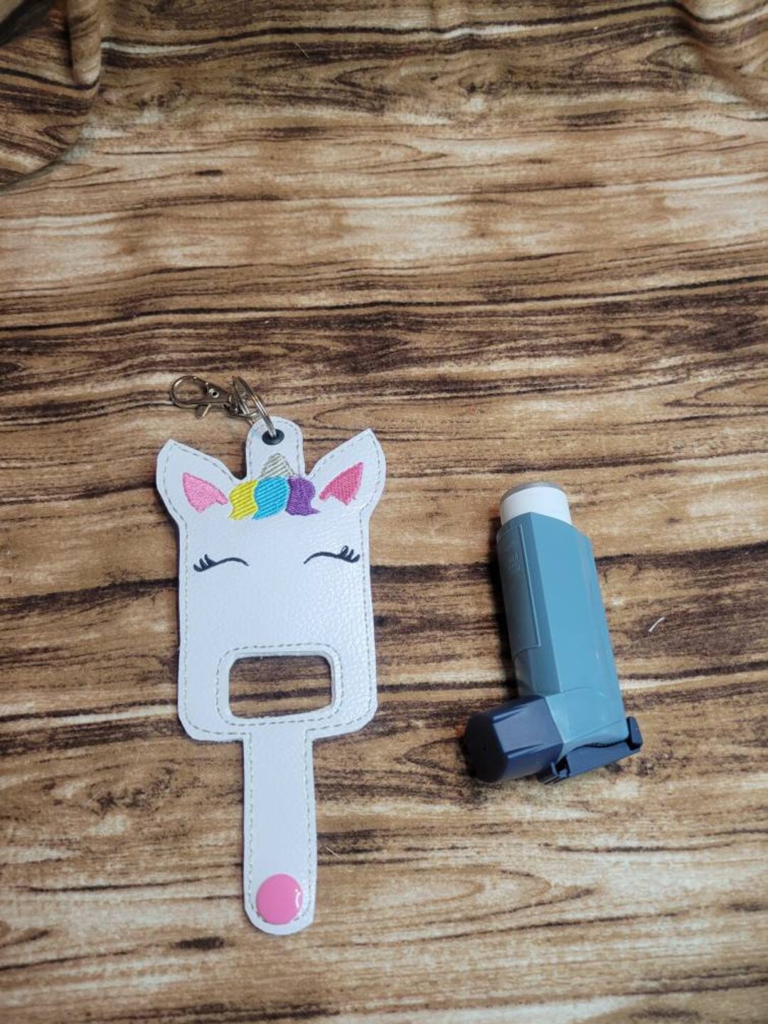 Unicorn Inhaler Holder Keychain, Cute Girl Inhaler Holder Case Key Fob ...