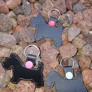 Scottie Dog Personalized Keychain Key Fob Tag - Etsy