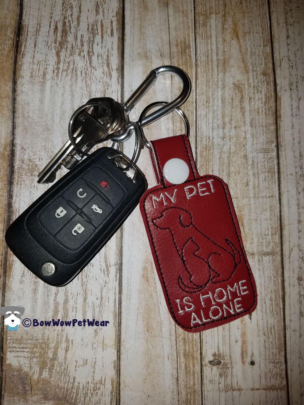 Pet Home Alone Emergency Contact Alert Keychain and Wallet | Etsy