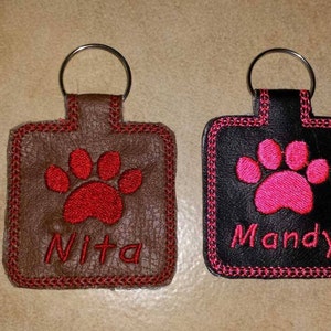 Personalized Paw Print Key Ring - Etsy