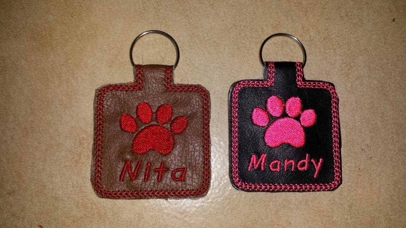Personalized Paw Print Key Ring - Etsy
