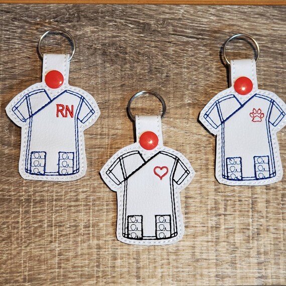 Scrub Top Keychain Medical Career Key Chain Doctor Nurse | Etsy