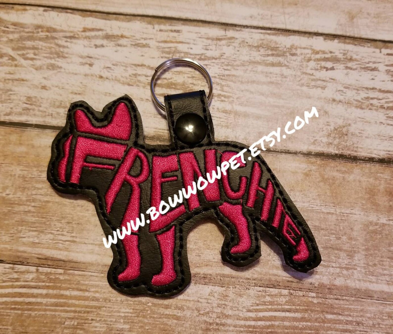French Bulldog, Frenchie Breed Keychain Key Fob Tag - Etsy