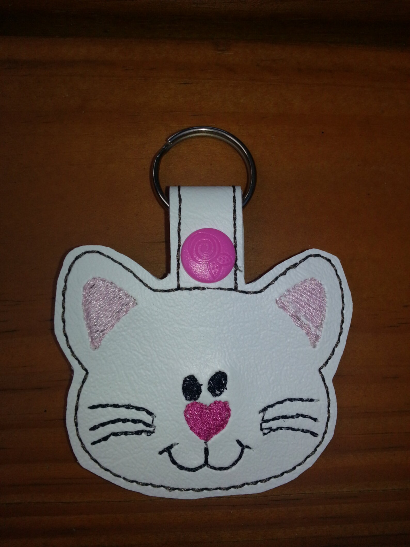 Cat Kitty Keychain Key Fob Tag - Etsy