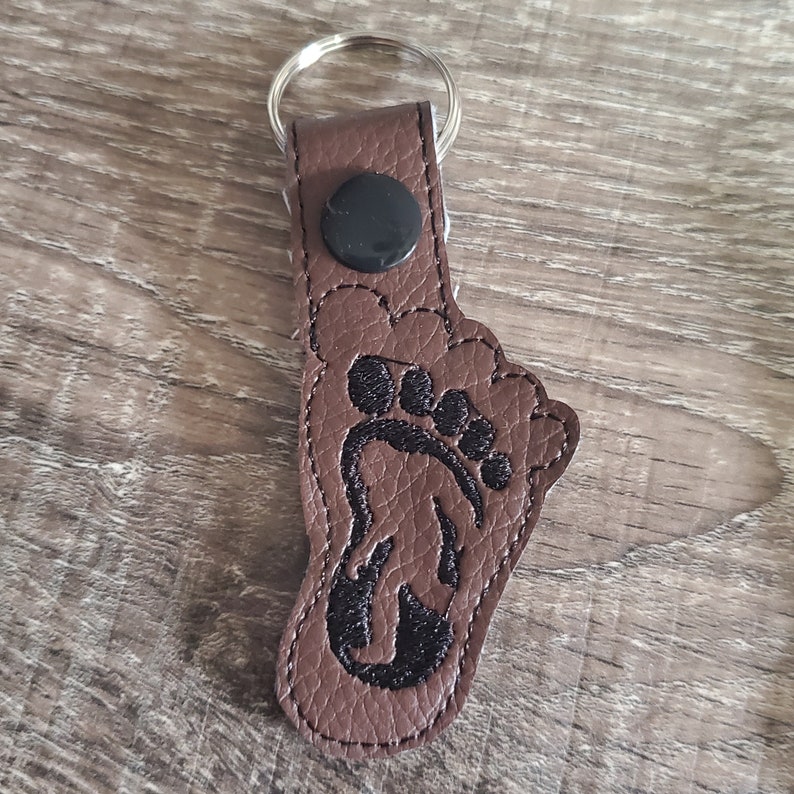 Bigfoot foot shaped Keychain Key Fob Tag Key chain | Etsy