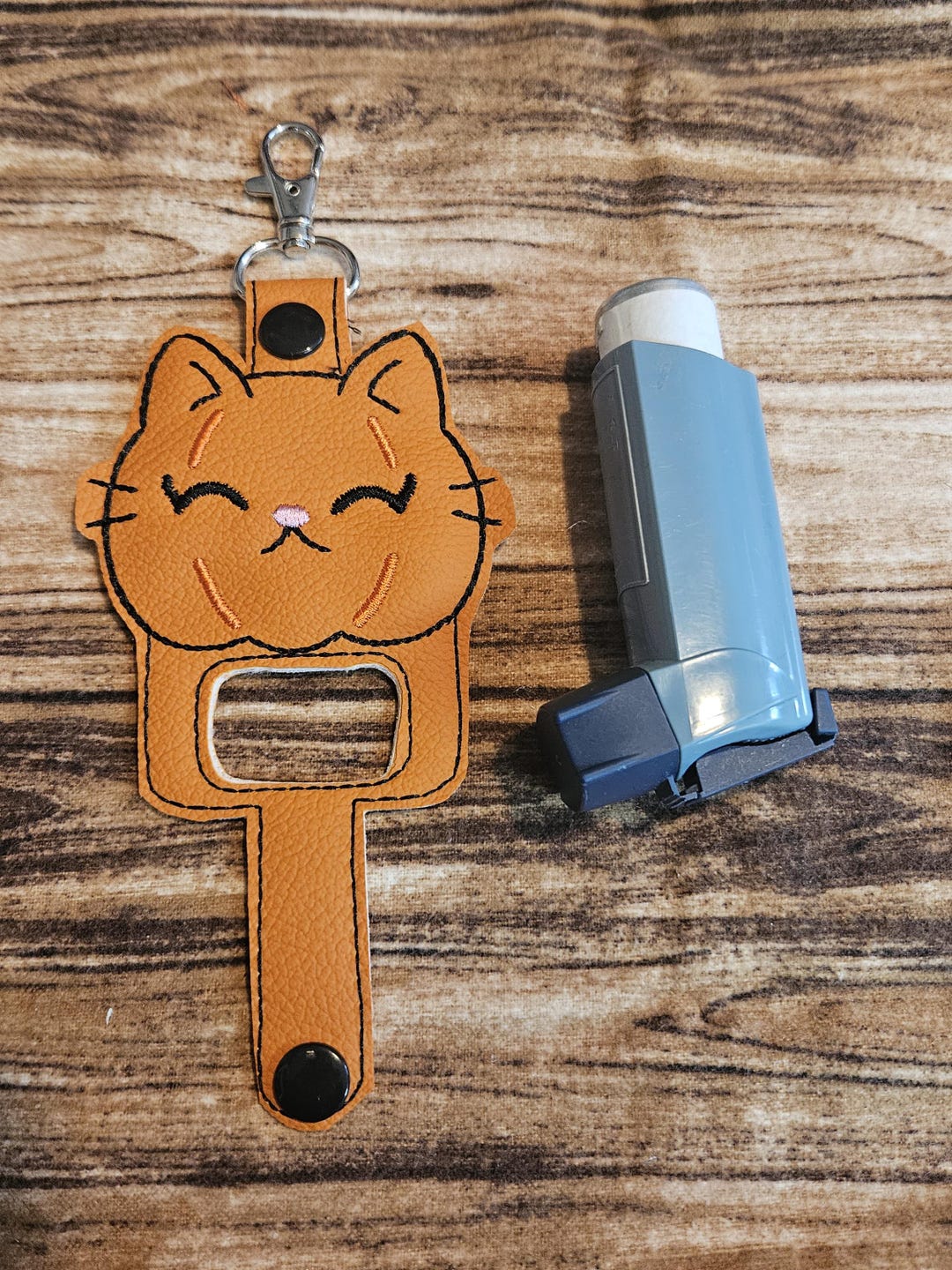 Pumpkin Kitty Inhaler Holder Keychain, Cat Halloween Inhaler Holder ...