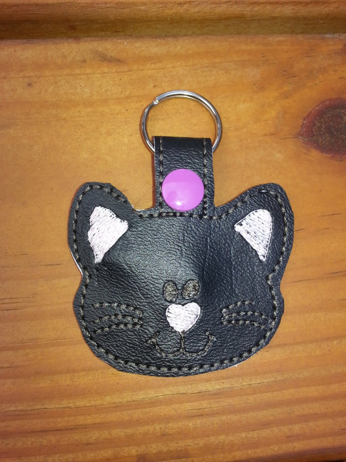 Cat Kitty Keychain Key Fob Tag - Etsy