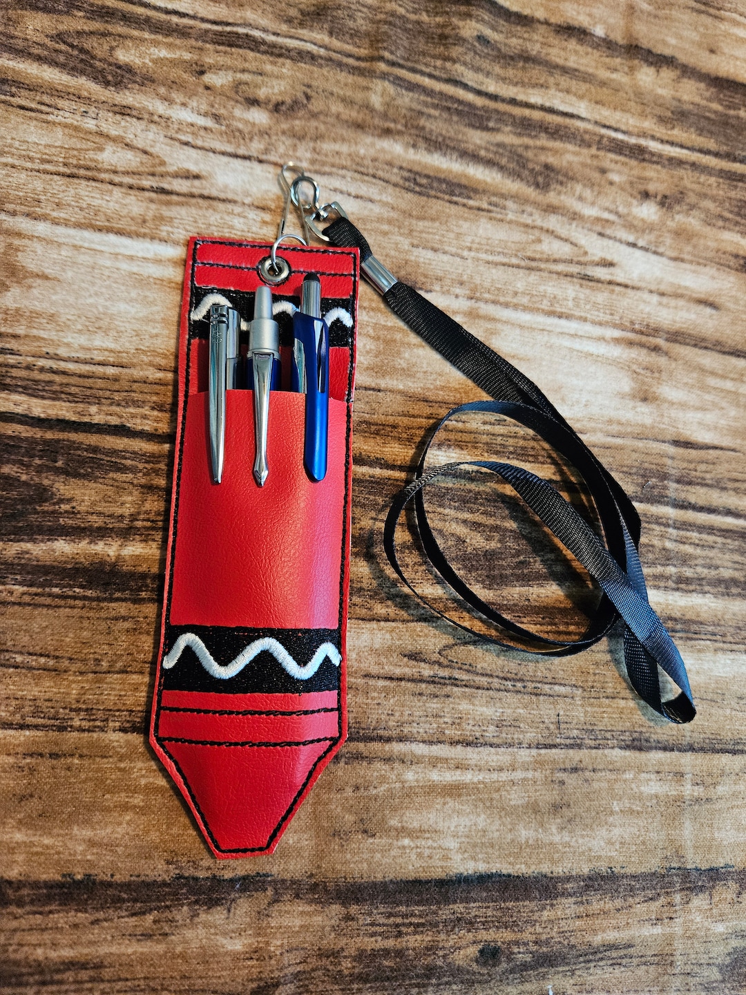 Crayon Pen Holder Lanyard, Keychain for Lanyard, Stylus Holder, Pen ...