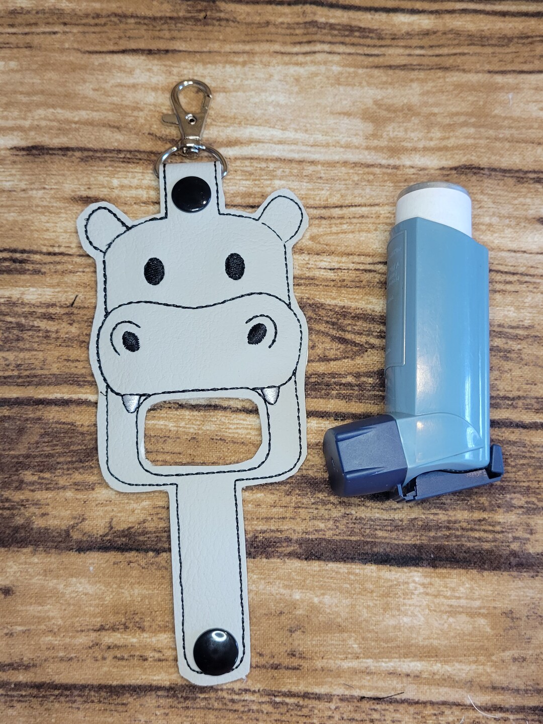 Hippo Inhaler Holder Keychain, Hippopotamus Inhaler Holder Case Key Fob ...