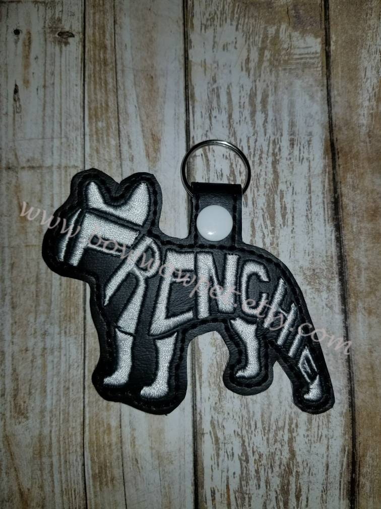 French Bulldog, Frenchie Breed Keychain Key Fob Tag - Etsy