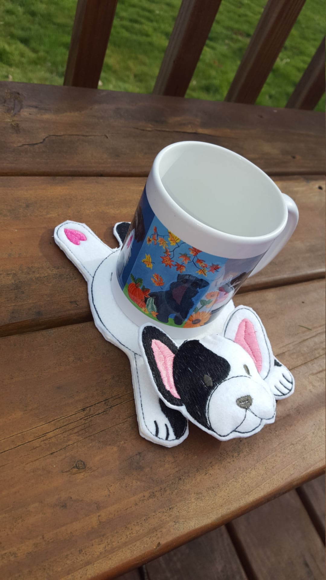 French Bulldog, Frenchie Coaster, Mug Rug, Snack Mat - Etsy